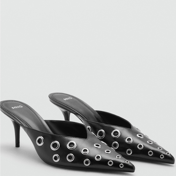 Mango | Shoes | Mango Mng Slingback Shoes With Metallic Detail Pointed ...